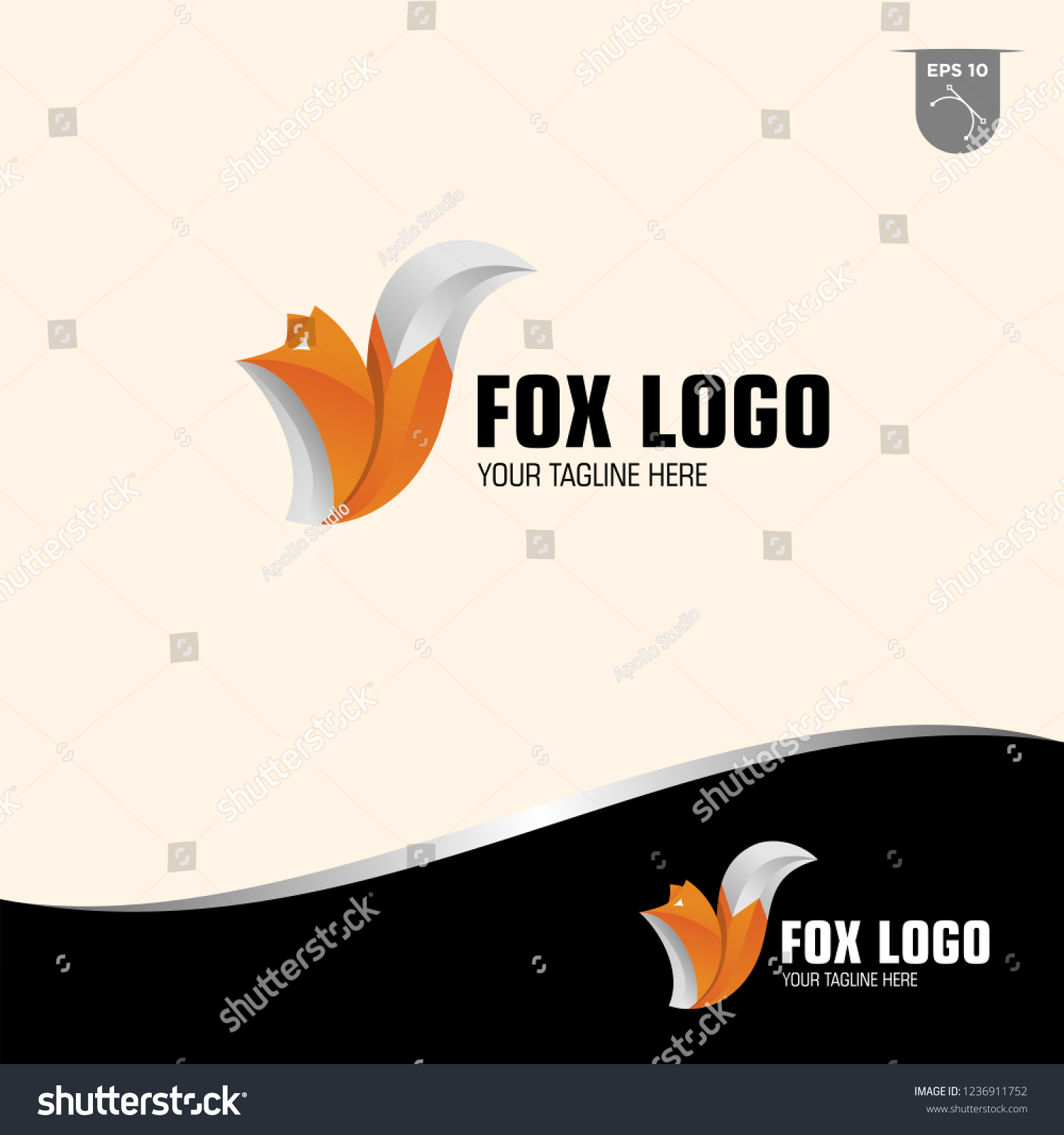 Creative Fox Logo Design Illustration Stock Vector (Royalty Free ...