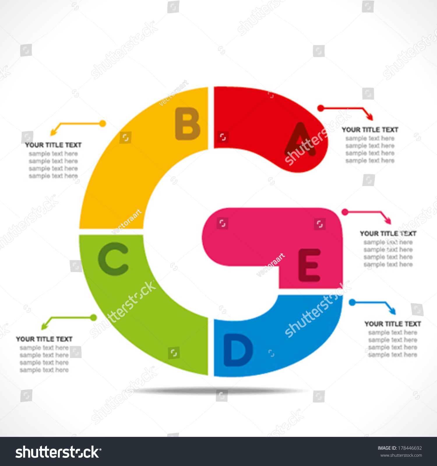 Creative G Alphabet Infographics Concept Vector Stock Vector (Royalty ...