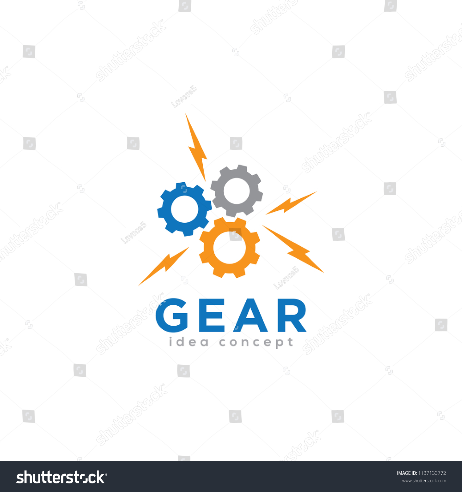 Creative Gear Concept Logo Design Template Stock Vector (Royalty Free ...