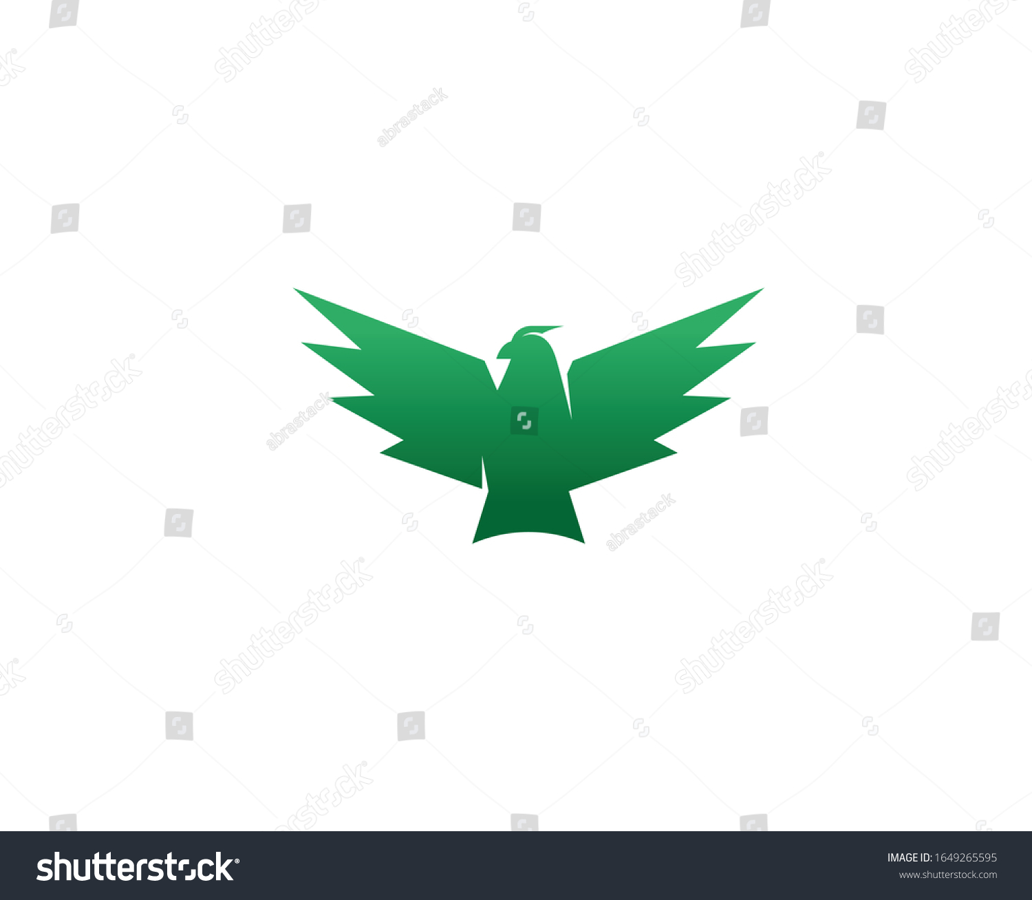 Creative Geometric Green Eagle Logo Symbol Stock Vector (Royalty Free ...