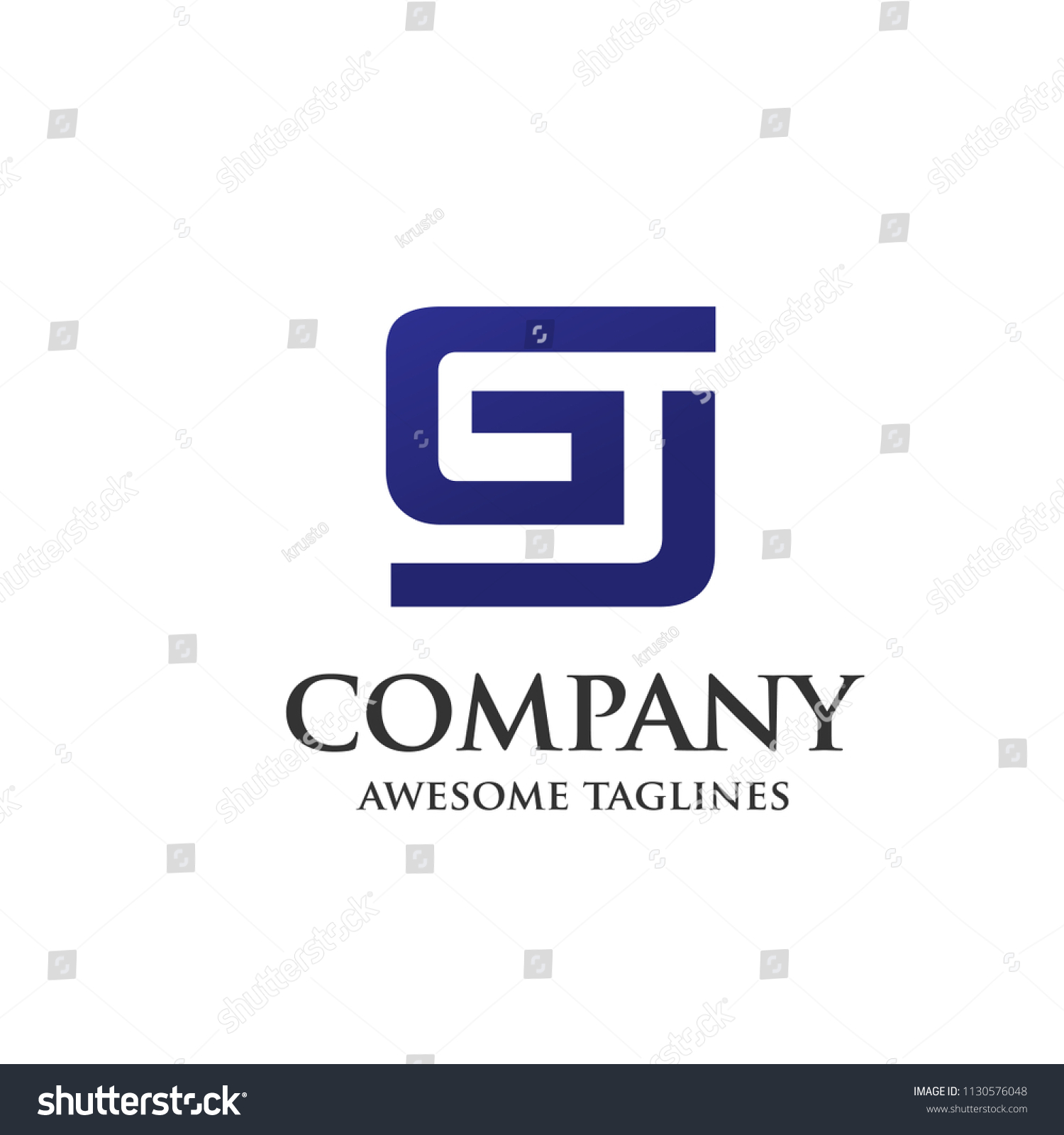 Creative Gj Letter Design Template Vector Stock Vector (Royalty Free ...