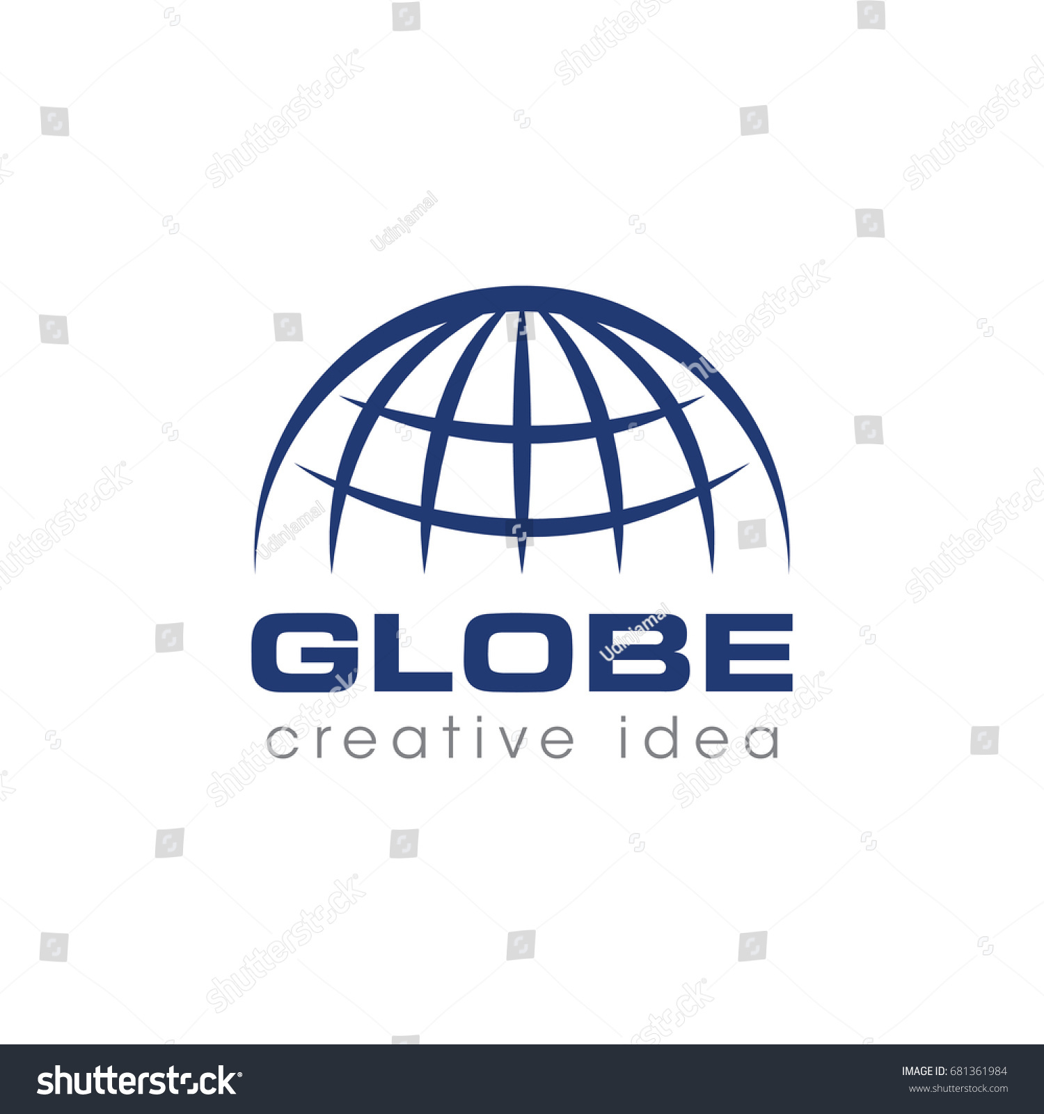 Creative Globe Concept Logo Design Template Stock Vector (Royalty Free ...