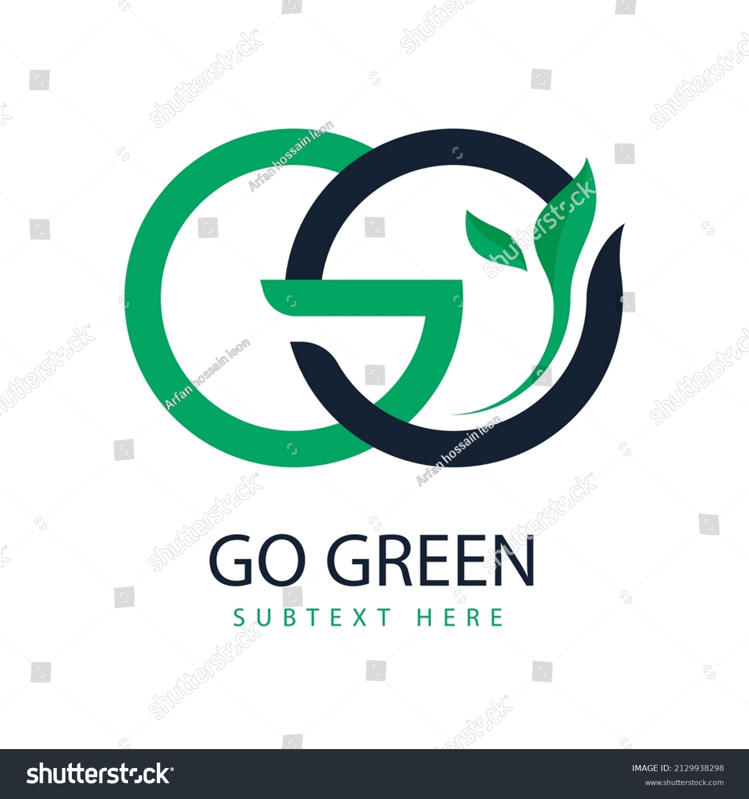 Creative Go Letter Logo Design Vector Stock Vector (Royalty Free ...