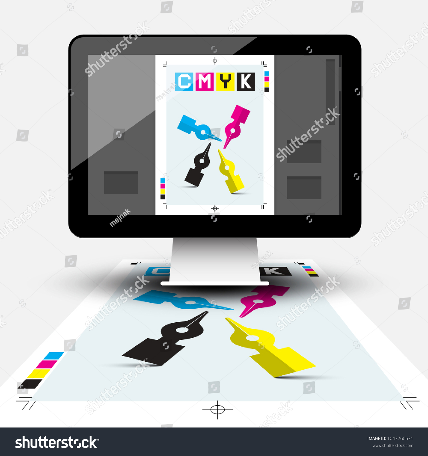 Creative Graphic Design Cmyk Print Document Stock Vector (Royalty Free ...