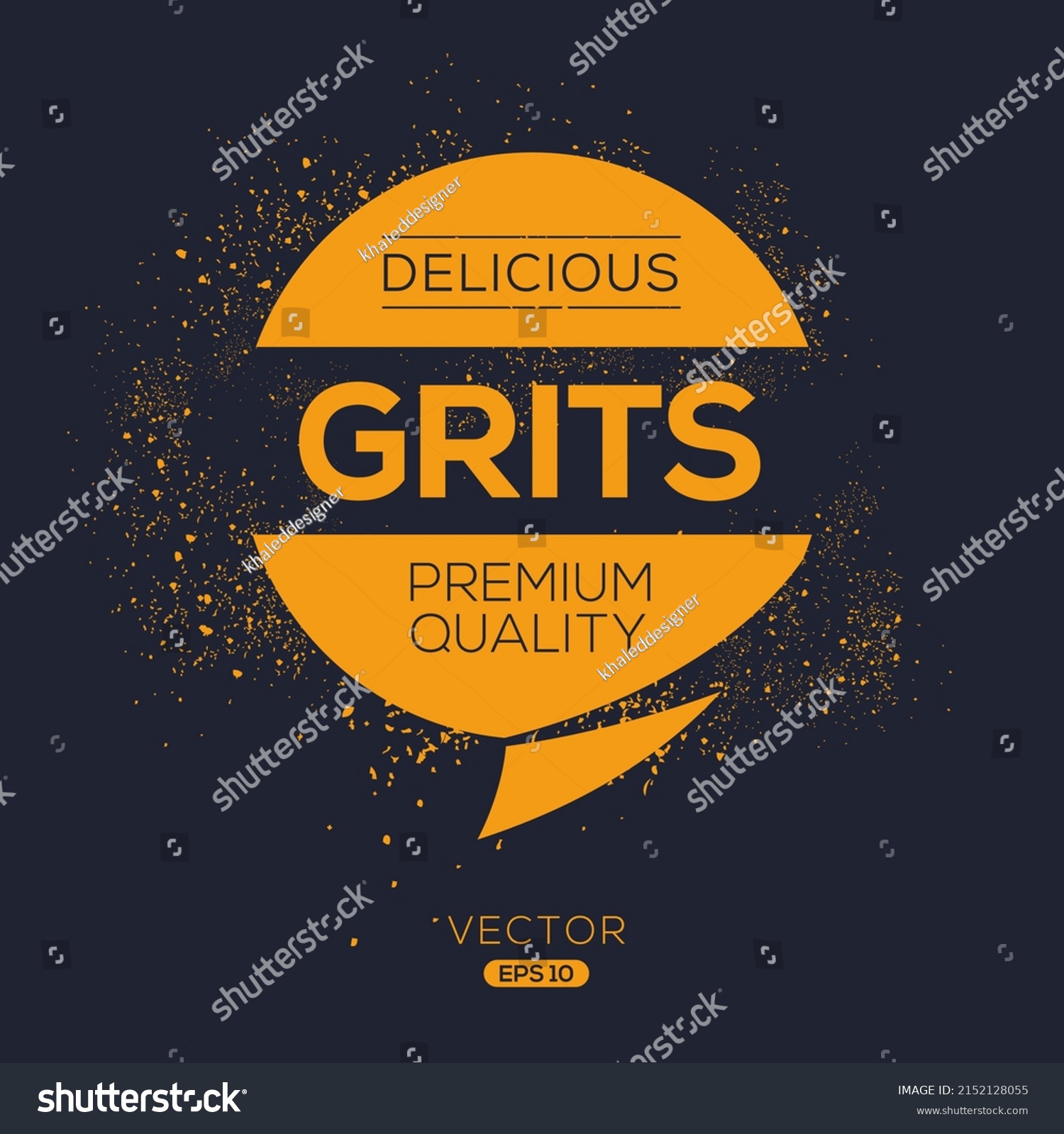 Creative Grits Logo Grits Sticker Vector Stock Vector (Royalty Free ...