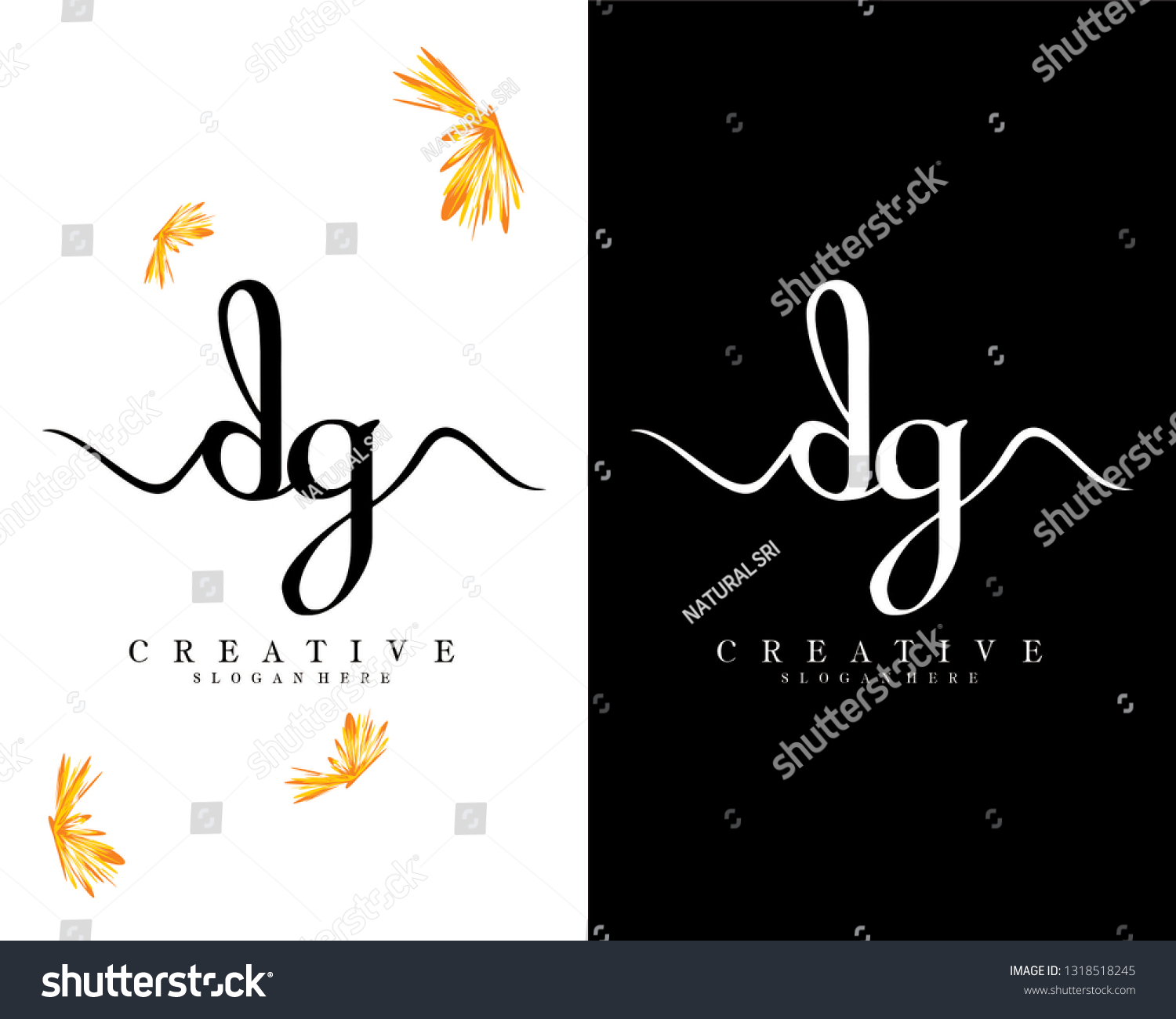 Creative Handwriting Logo Initial Dggd Vector Stock Vector (Royalty ...