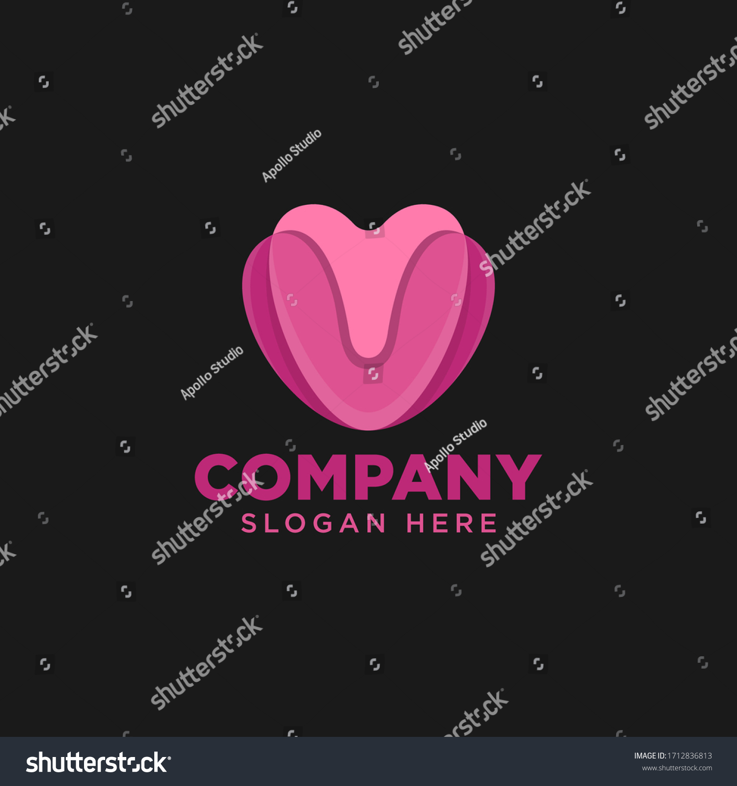 Creative Heart Logo Design Template Stock Vector (Royalty Free ...