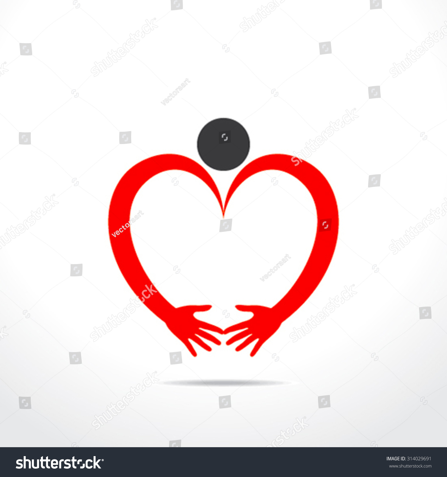 Creative Heart Shape Designmen Make Heart Stock Vector (Royalty Free ...