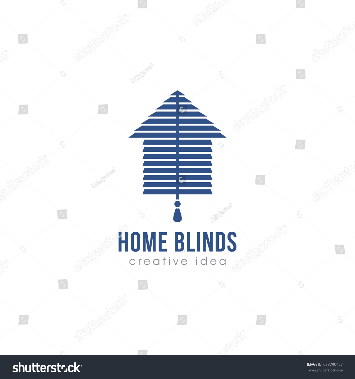 Creative Home Blinds Concept Logo Design Stock Vector (Royalty Free ...