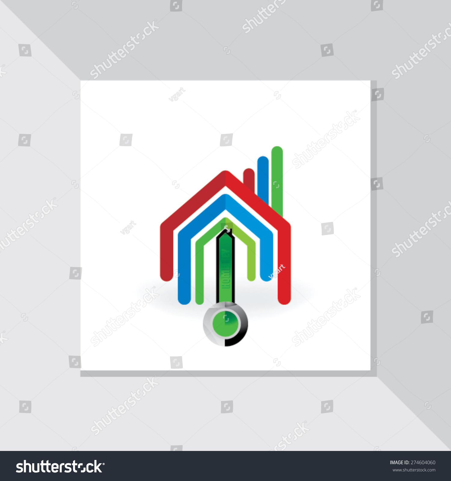 Creative Home Key Concept Vector Illustration Stock Vector (Royalty ...