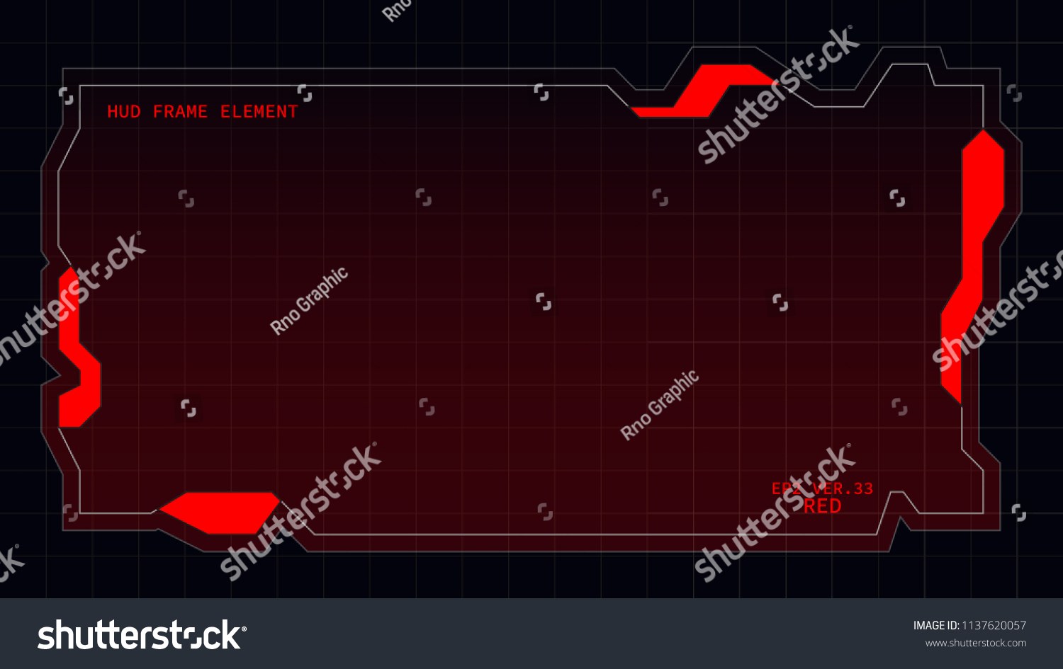 Creative Hud Futuristic Rectangle Frame Virtual Stock Vector (Royalty ...