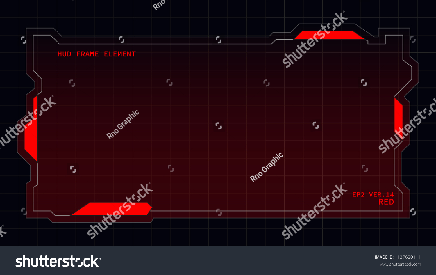 Creative Hud Futuristic Rectangle Frame Virtual: vector de stock (libre ...