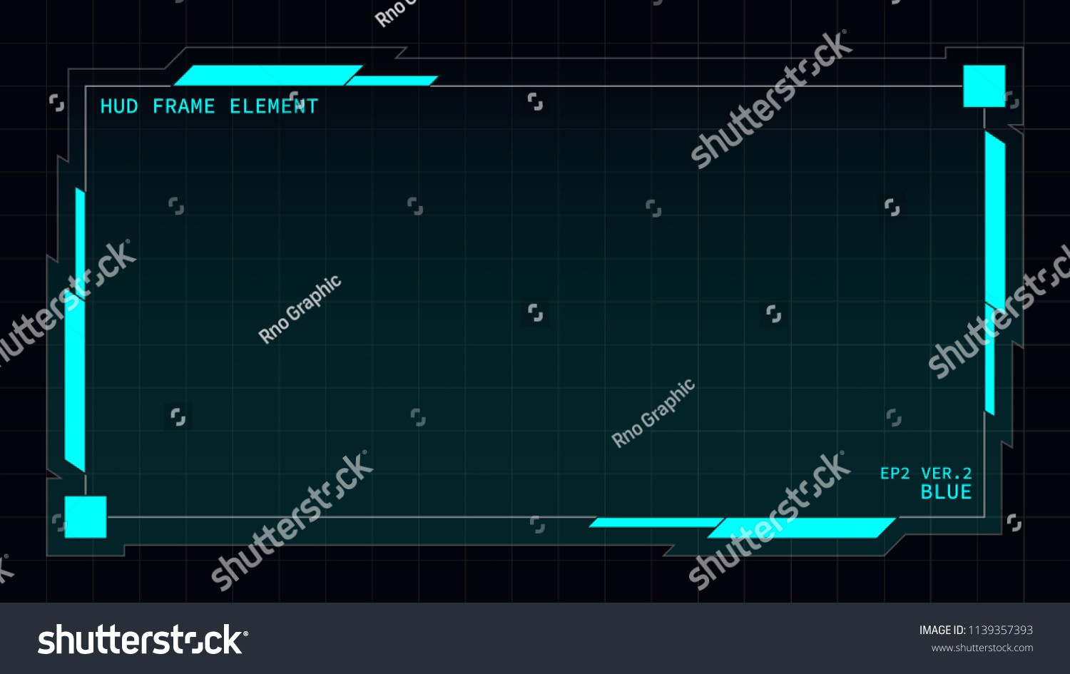 Creative Hud Futuristic Rectangle Frame Virtual: vector de stock (libre ...