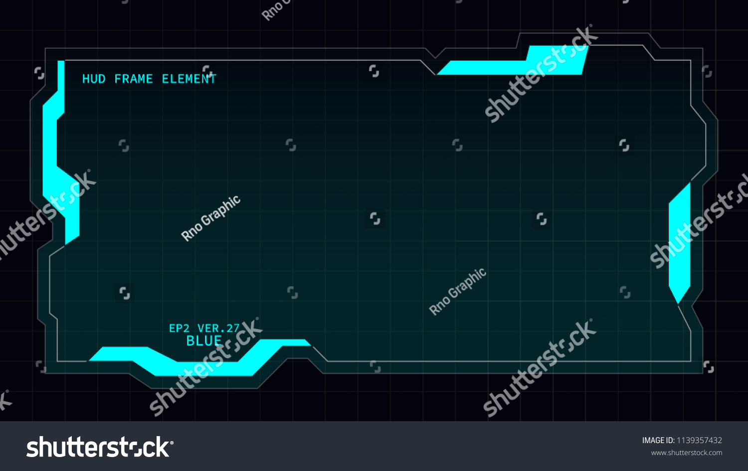Creative Hud Futuristic Rectangle Frame Virtual Stock Vector (Royalty ...