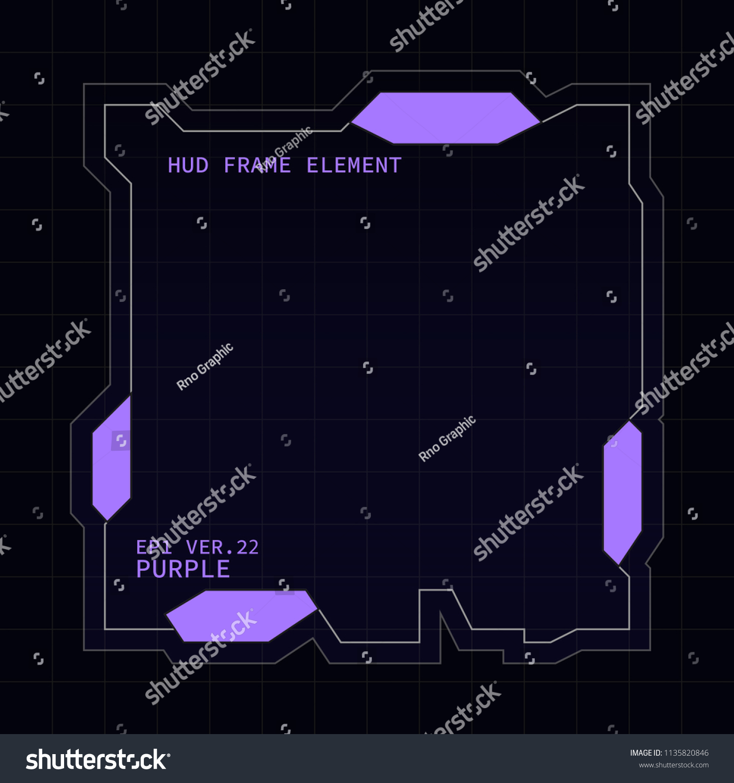 Creative Hud Futuristic Square Frame Virtual Stock Vector (Royalty Free ...