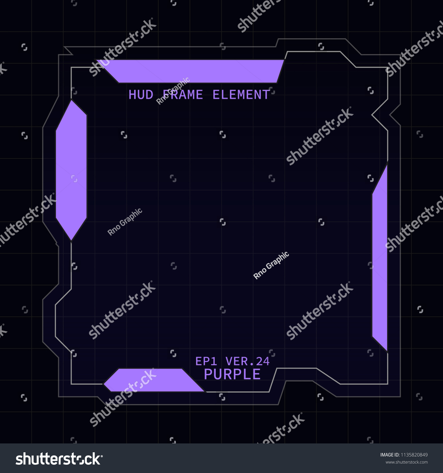 Creative Hud Futuristic Square Frame Virtual Stock Vector (Royalty Free ...