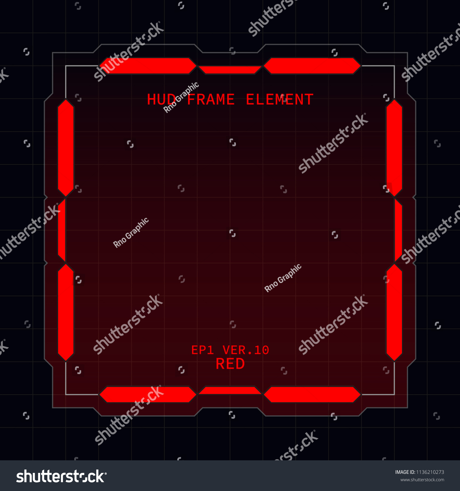 Creative Hud Futuristic Square Frame Virtual Stock Vector (Royalty Free ...