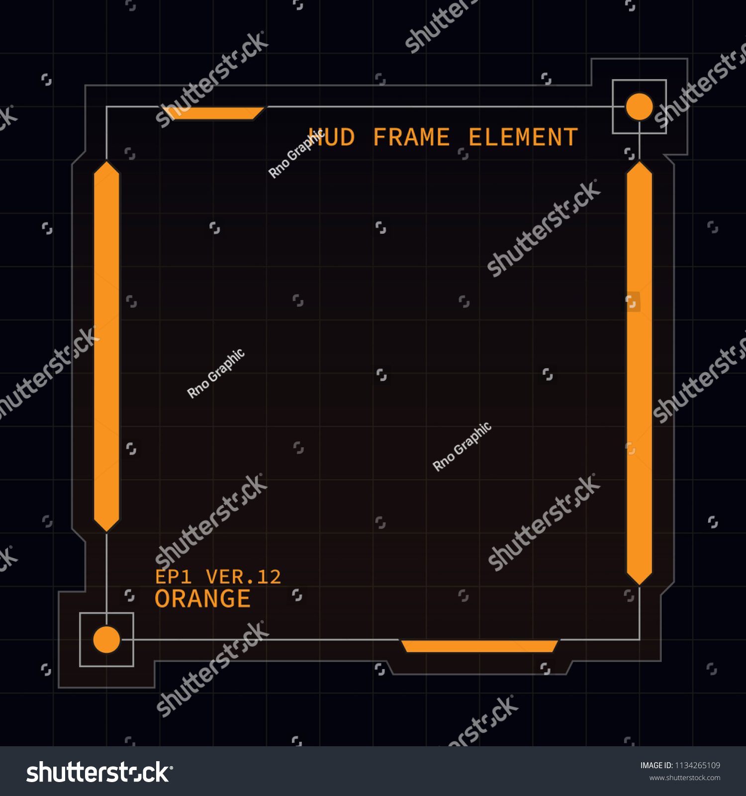 Creative Hud Futuristic Square Frame Virtual Stock Vector (Royalty Free ...
