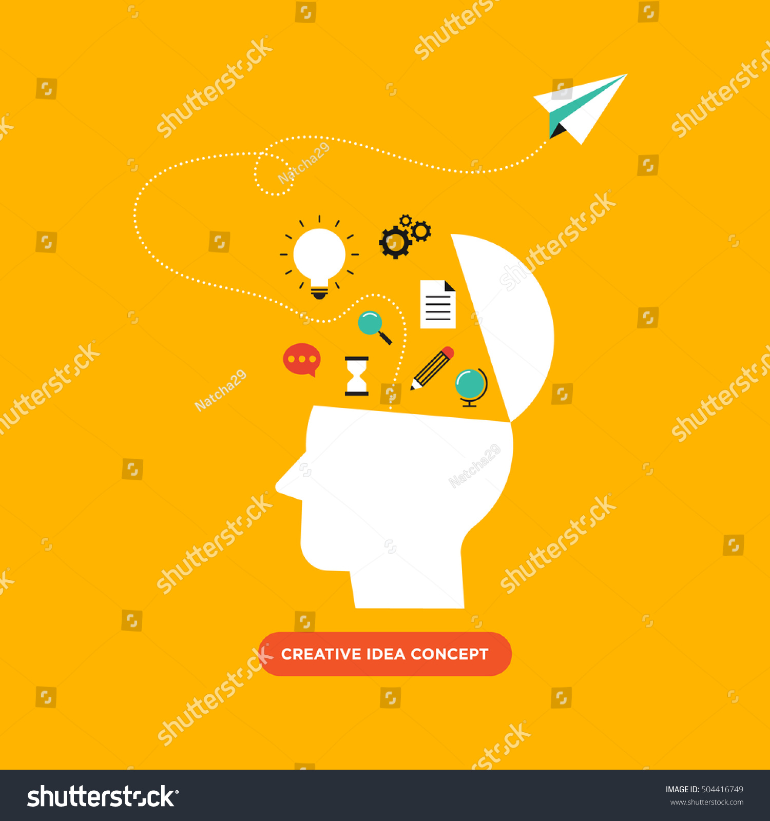 Creative Idea Concept Inspiration Process Flat Stock Vector (Royalty ...