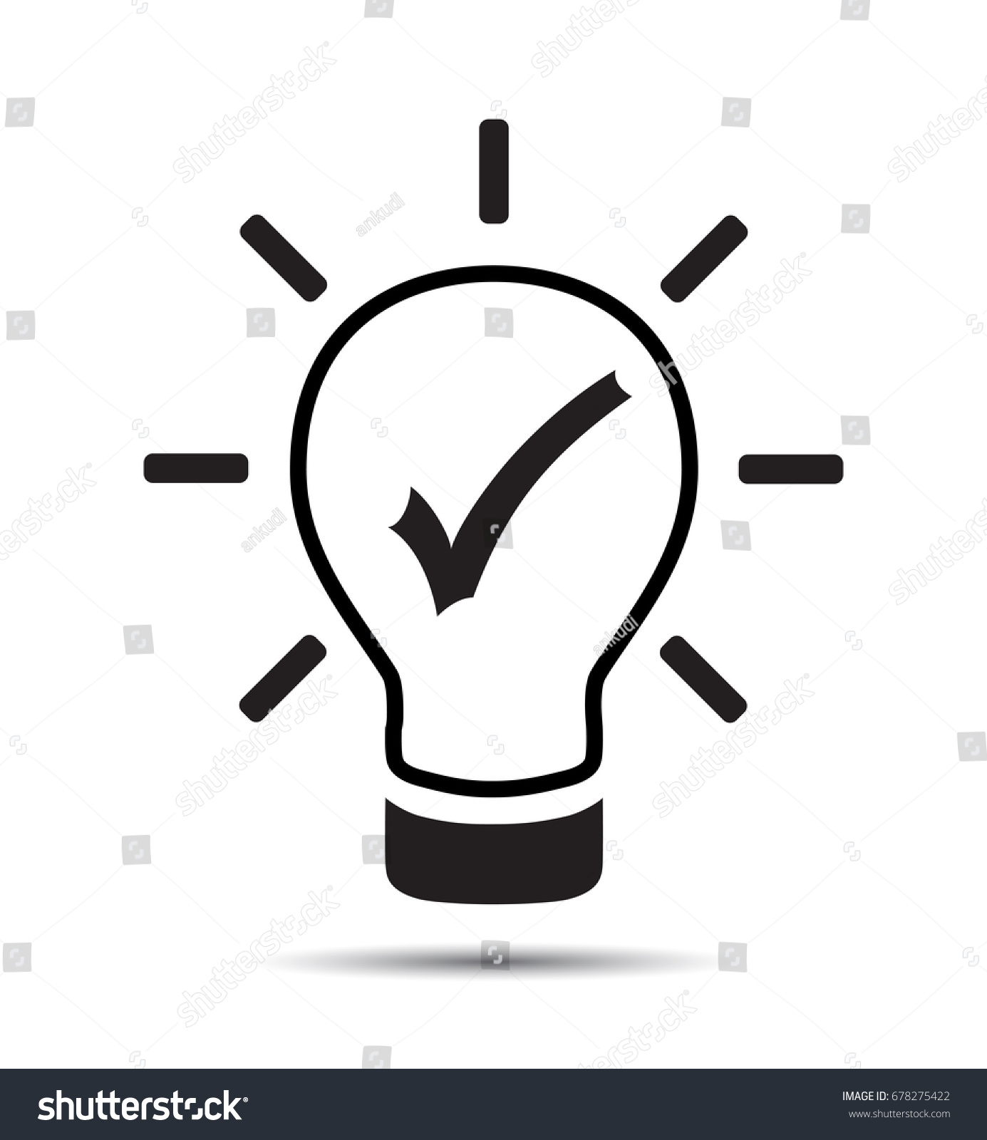Creative Idea Symbol Icon Vector Concept Stock Vector (Royalty Free ...