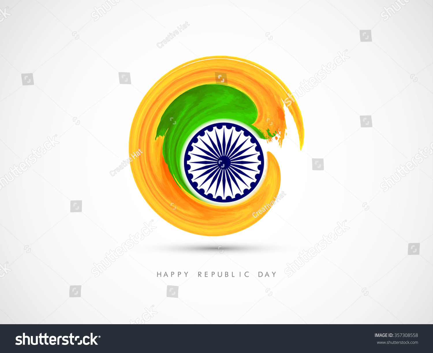 Creative Indian Flag Theme Design On Stock Vector (Royalty Free) 357308558