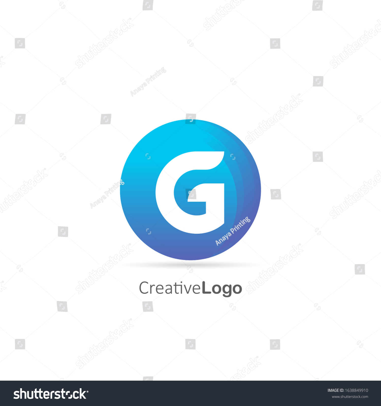 Creative Initial Letter G Logo Circle Stock Vector (Royalty Free ...