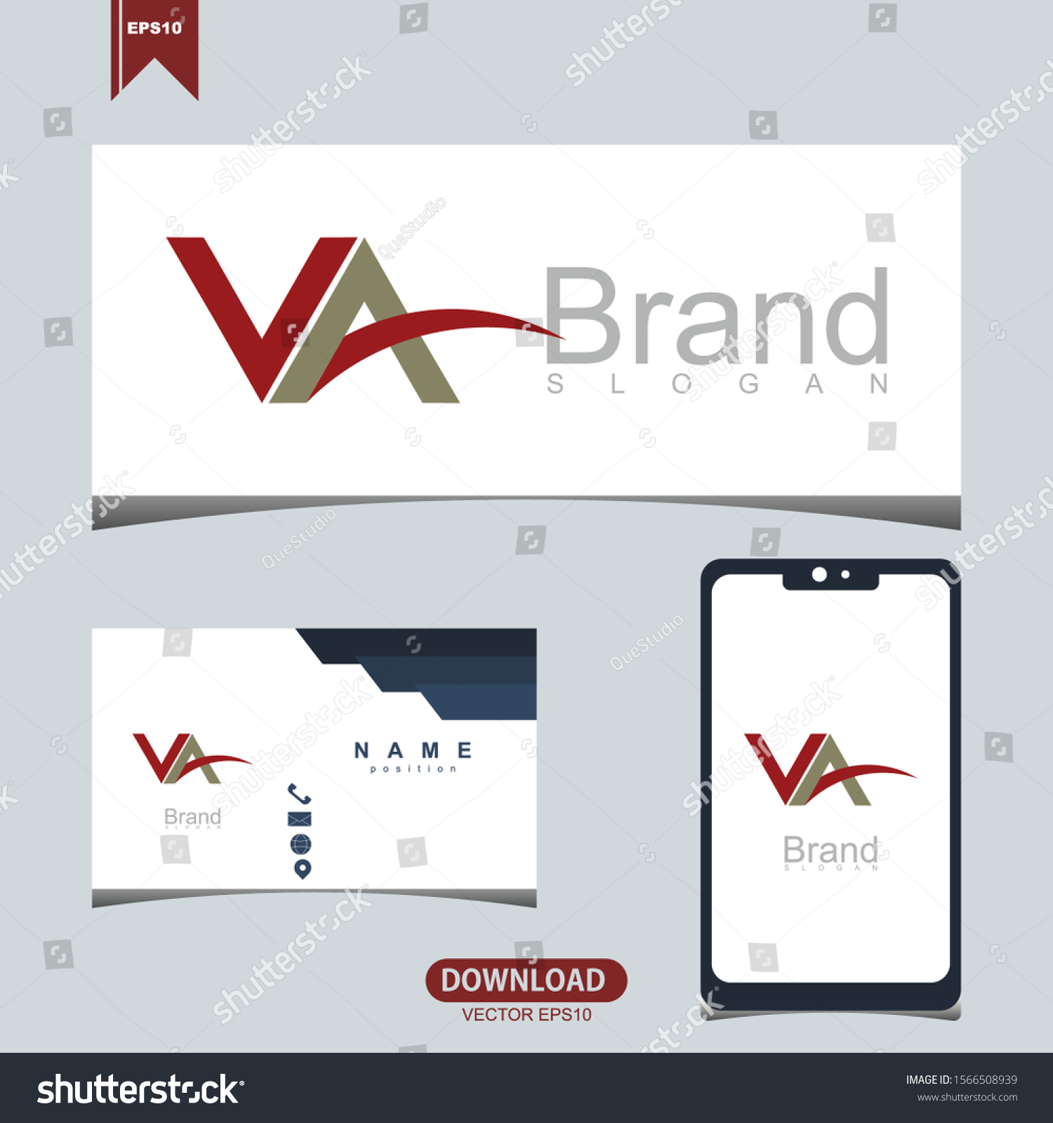 Creative Initial Letter Va Logo Vector Stock Vector (Royalty Free ...
