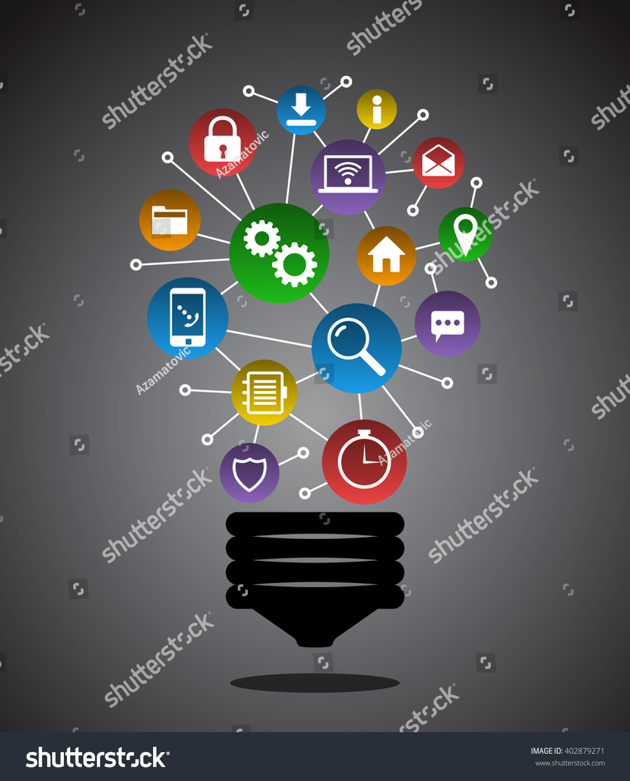 Creative Internet Ideas Light Bulb Stock Vector 402879271 - Shutterstock
