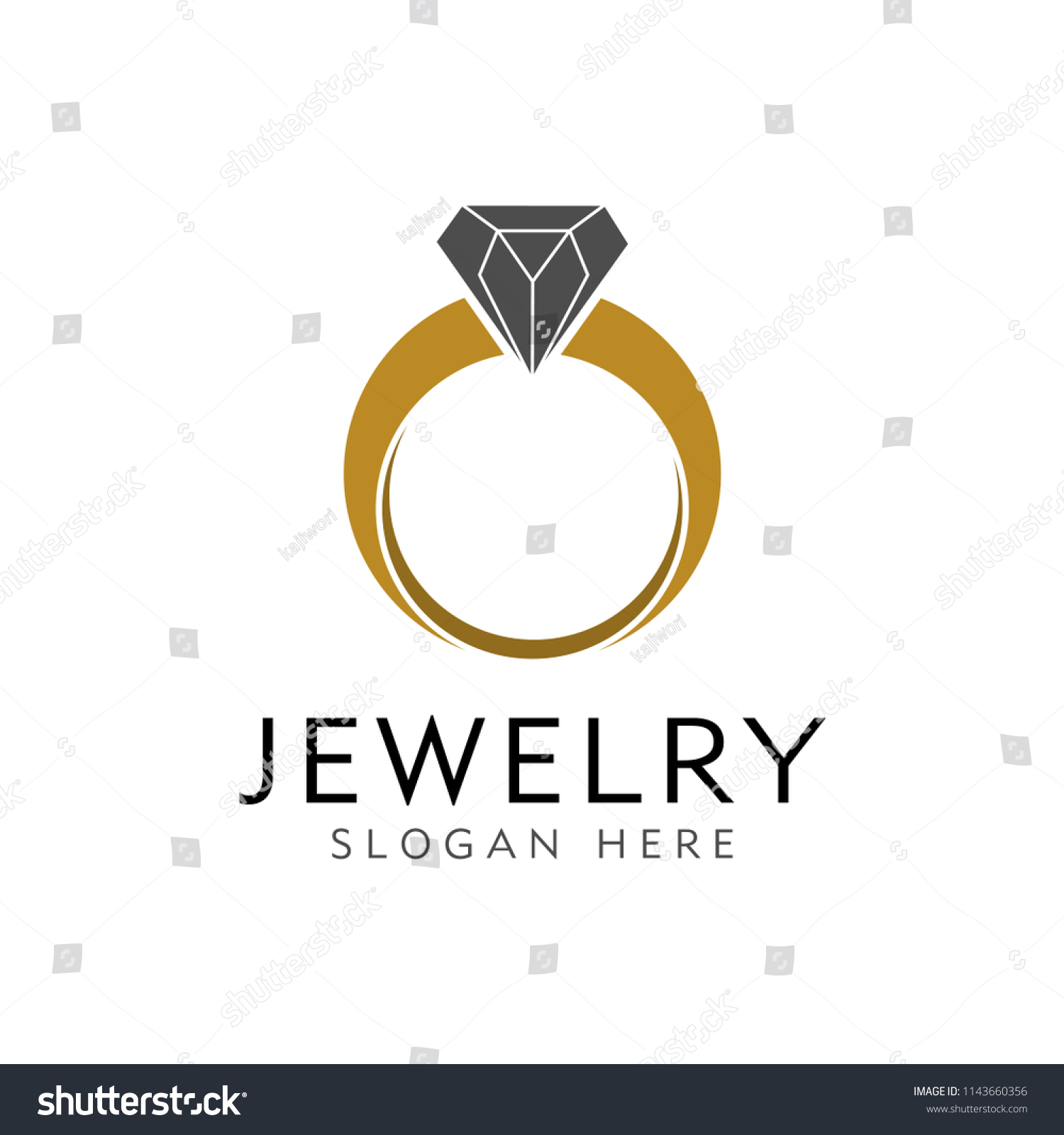 Creative Jewelry Ring Logo Design Stock Vector (Royalty Free) 1143660356