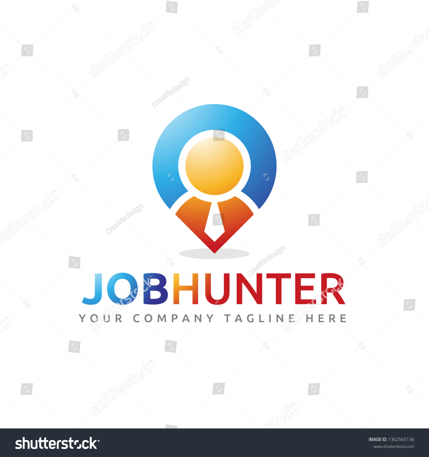 Creative Job Hunter Vector Logo Design Stock Vector (Royalty Free ...