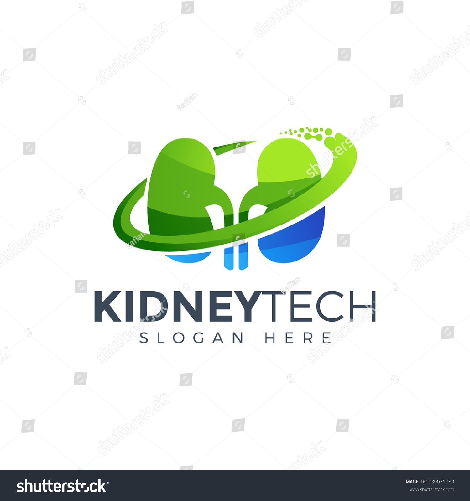 Creative Kidney Tech Logo Design Vector Stock Vector (Royalty Free ...