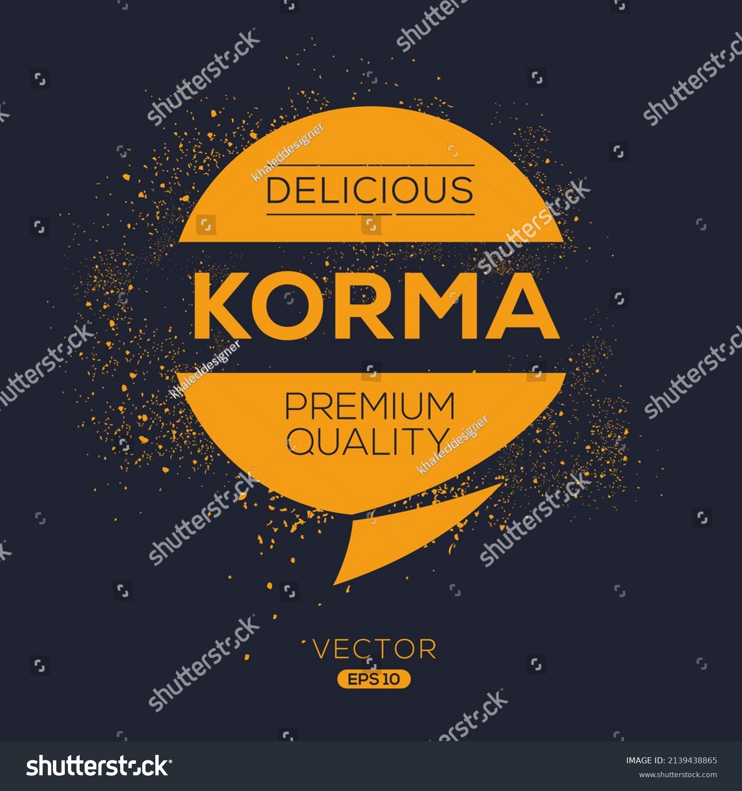 Creative Korma Logo Korma Sticker Vector Stock Vector (Royalty Free ...