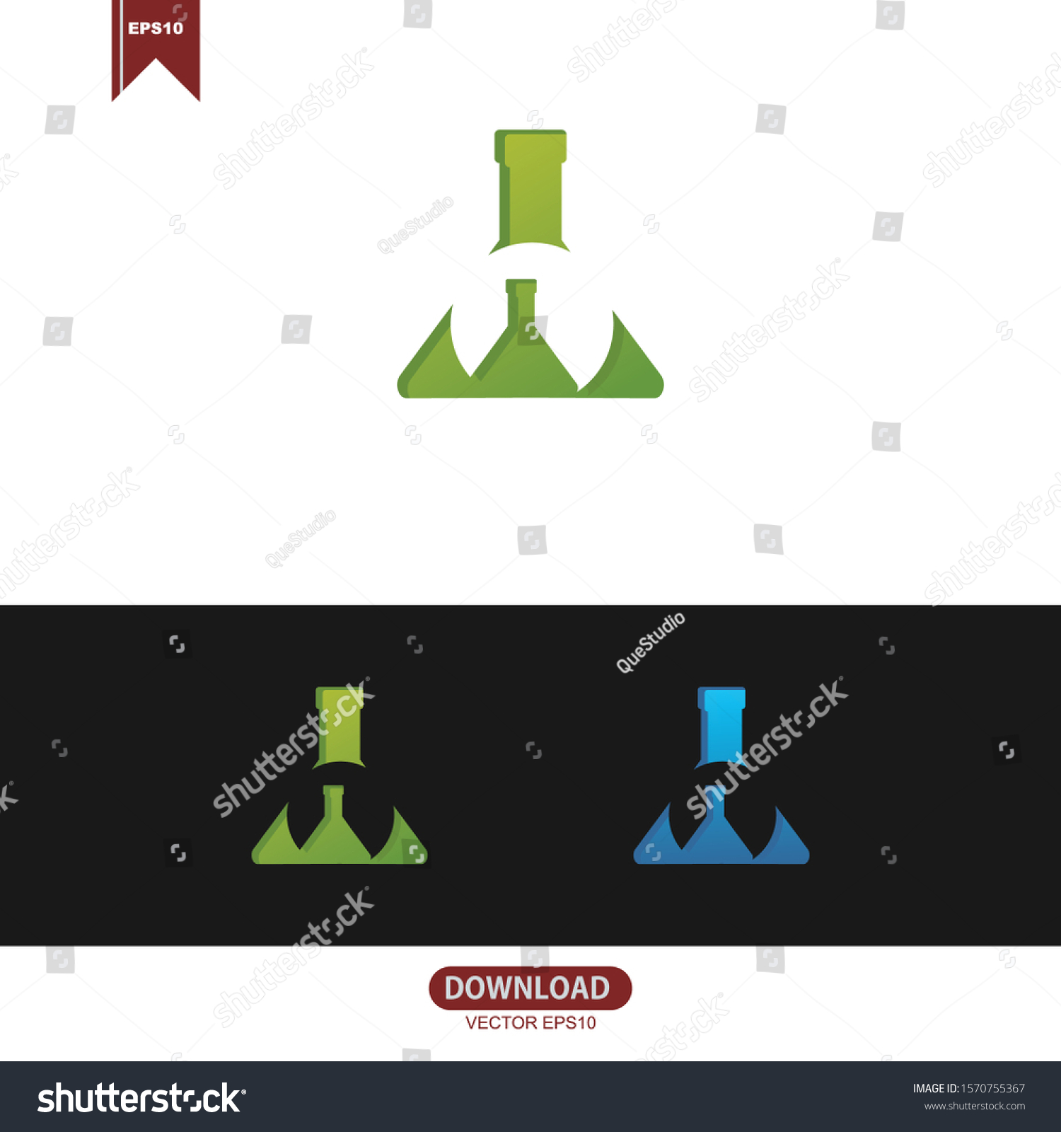 Creative Lab Logo Bottle Lab Vector Stock Vector (Royalty Free ...