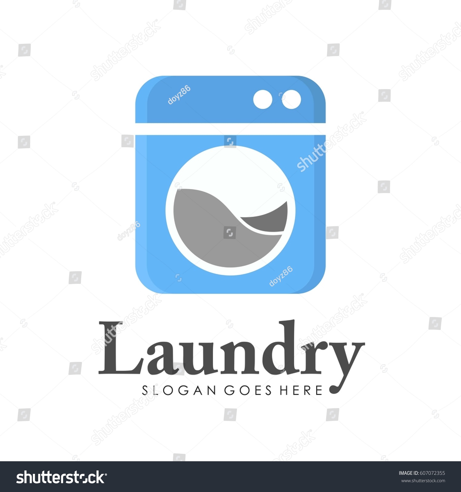 Creative Laundry Logo Label Template Design Stock Vector (Royalty Free ...
