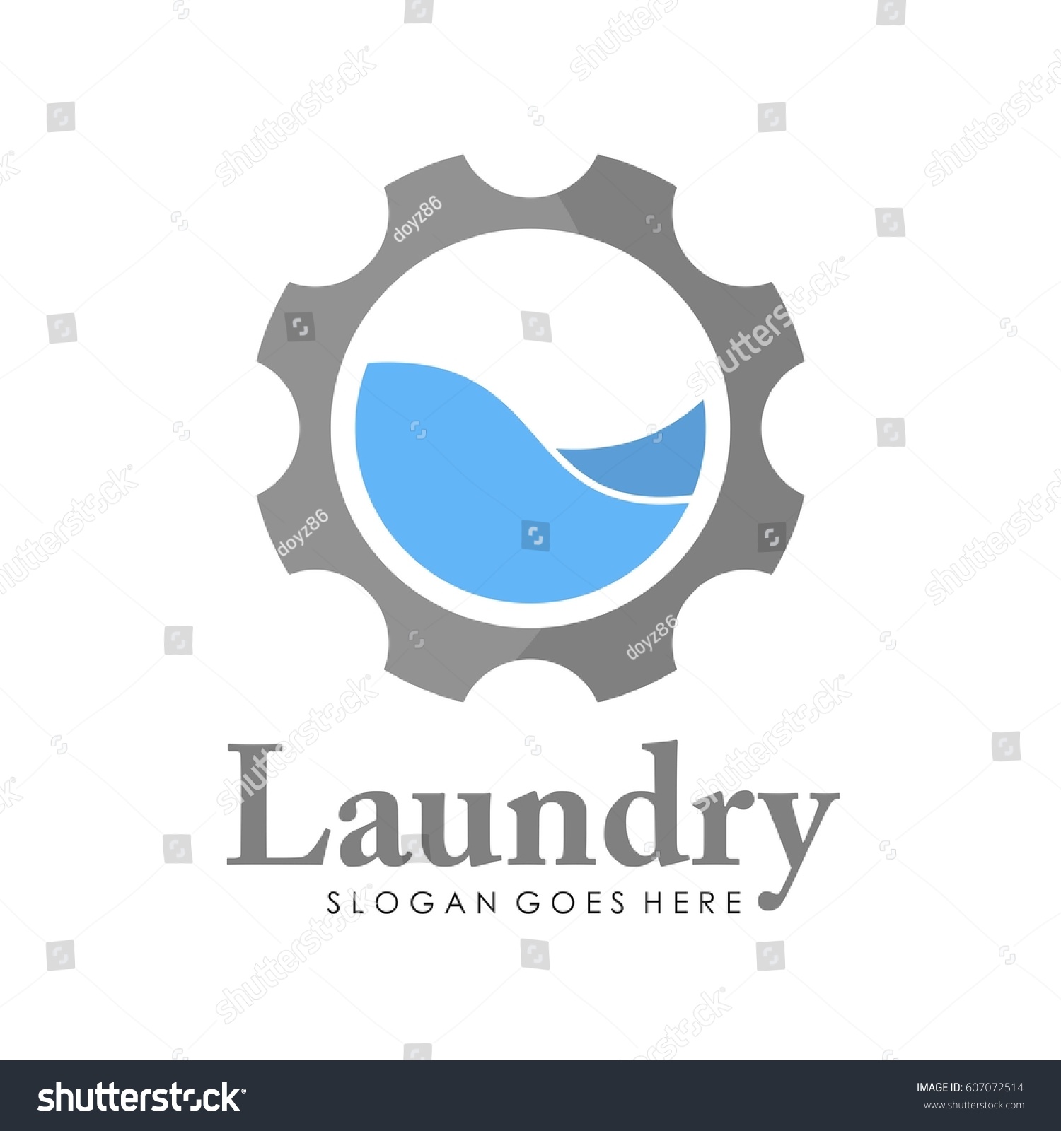 Creative Laundry Logo Label Template Design Stock Vector (Royalty Free ...