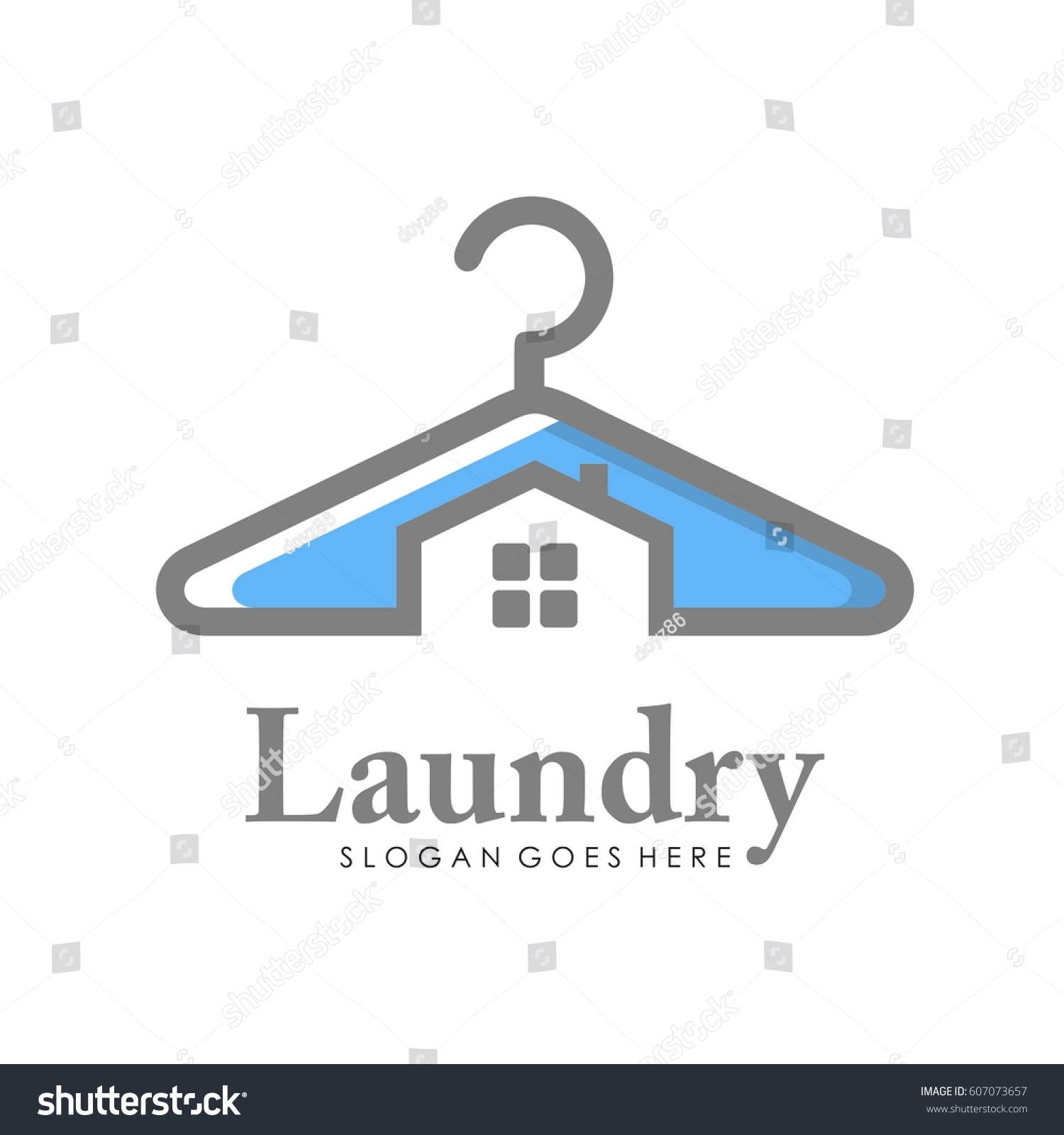 Creative Laundry Logo Label Template Design Stock Vector (Royalty Free ...