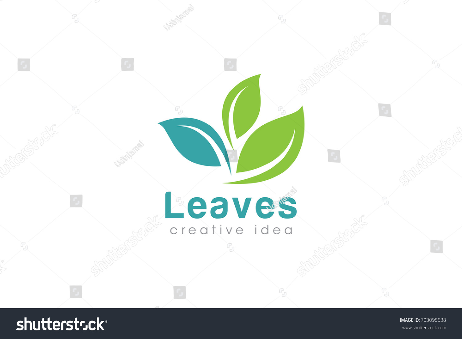 Creative Leaf Concept Logo Design Template Stock Vector (Royalty Free ...
