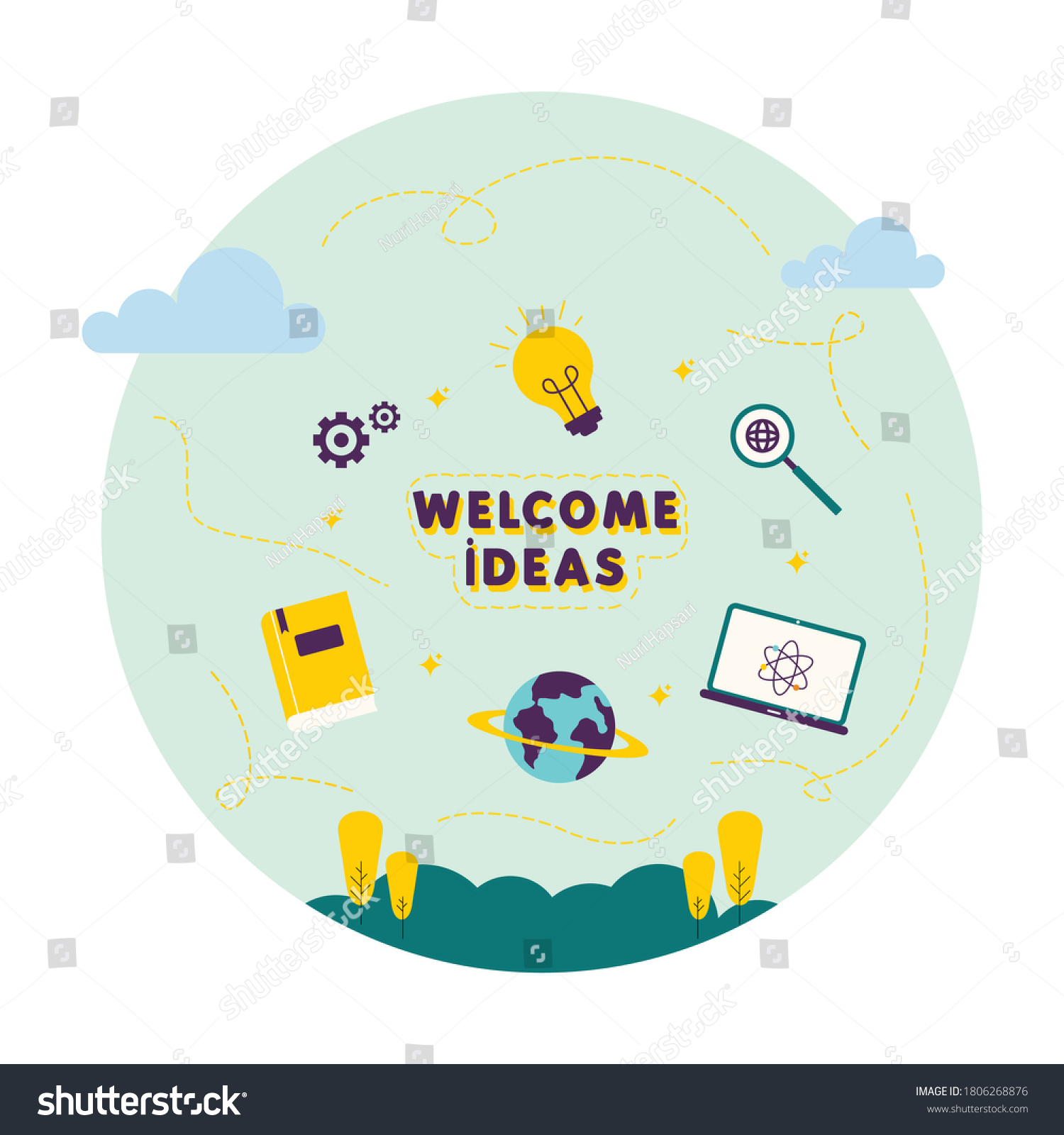 Creative Learning Welcome Ideas Illustration Stock Vector (Royalty Free ...