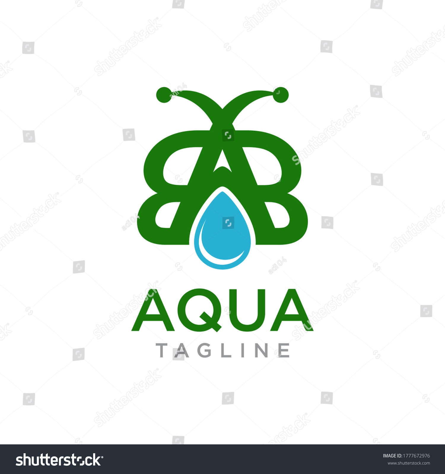 Creative Letter Aqua Logo Design Vector Stock Vector (Royalty Free ...