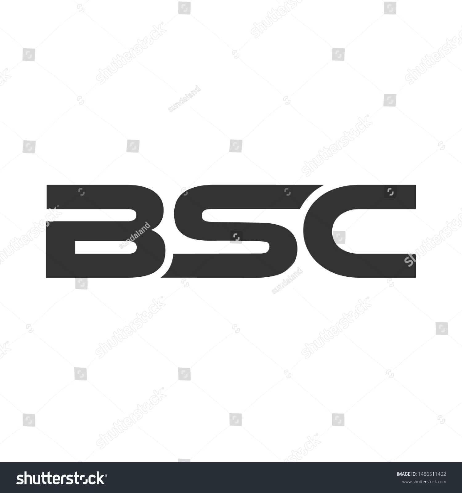Creative Letter Bsc Logo Design Stock Vector (Royalty Free) 1486511402 ...