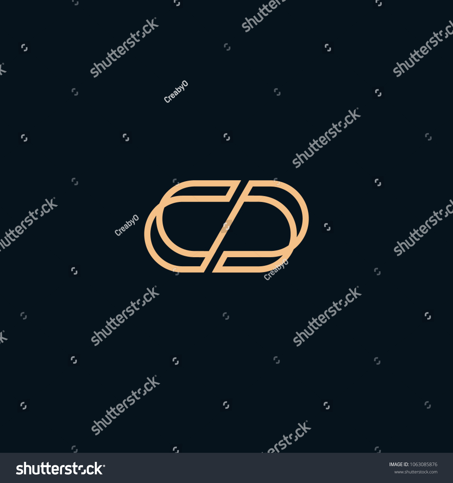 Creative Letter C D Logo Designs Stock Vector (Royalty Free) 1063085876