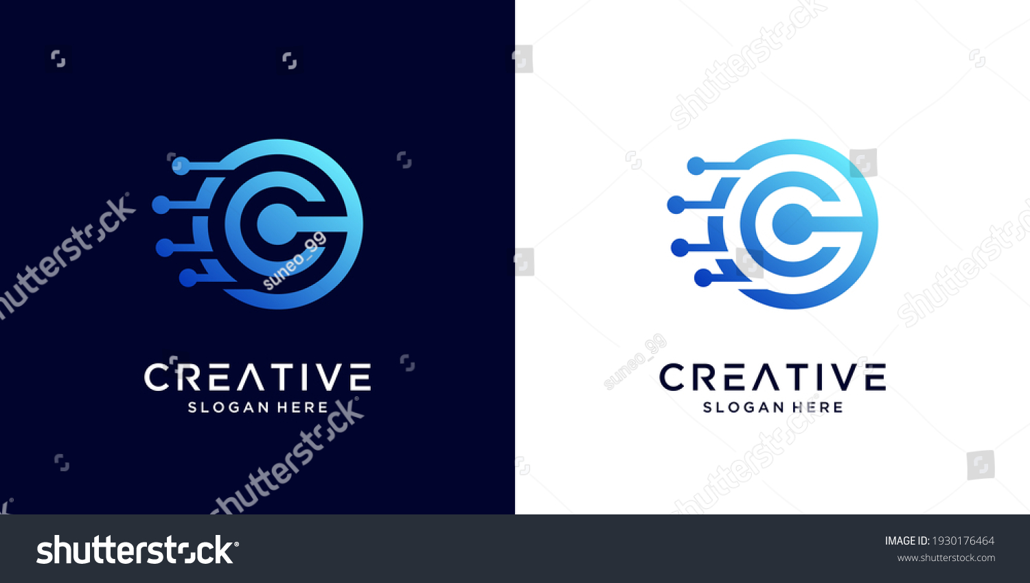 Creative Letter C Logo Design Technology Stock Vector (Royalty Free ...