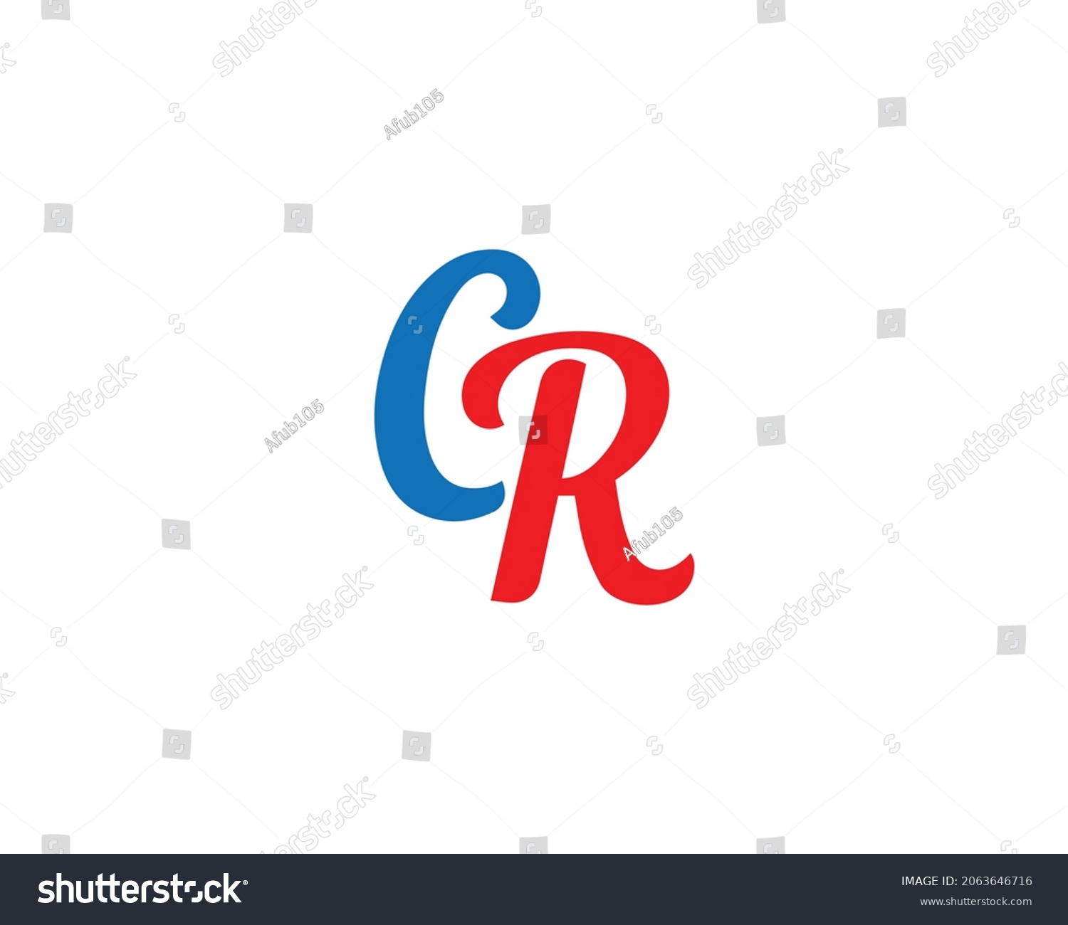 Creative Letter Cr Monogram Logo Design Stock Vector (Royalty Free ...