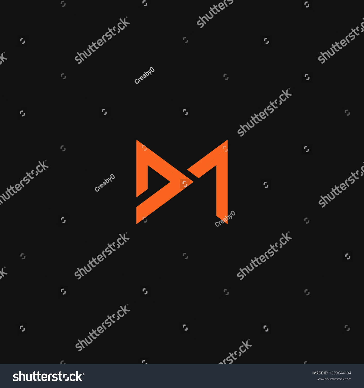 Creative Letter D M Logo Designs Stock Vector (Royalty Free) 1390644104 ...