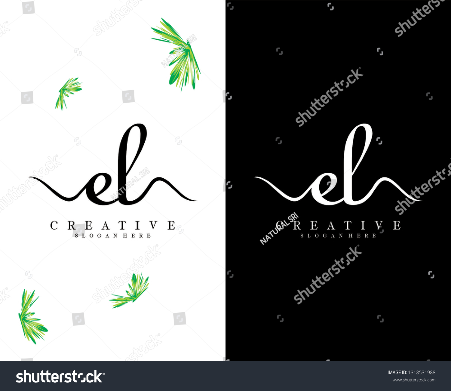 Creative Letter Elle Logo Vector: vector de stock (libre de regalías ...
