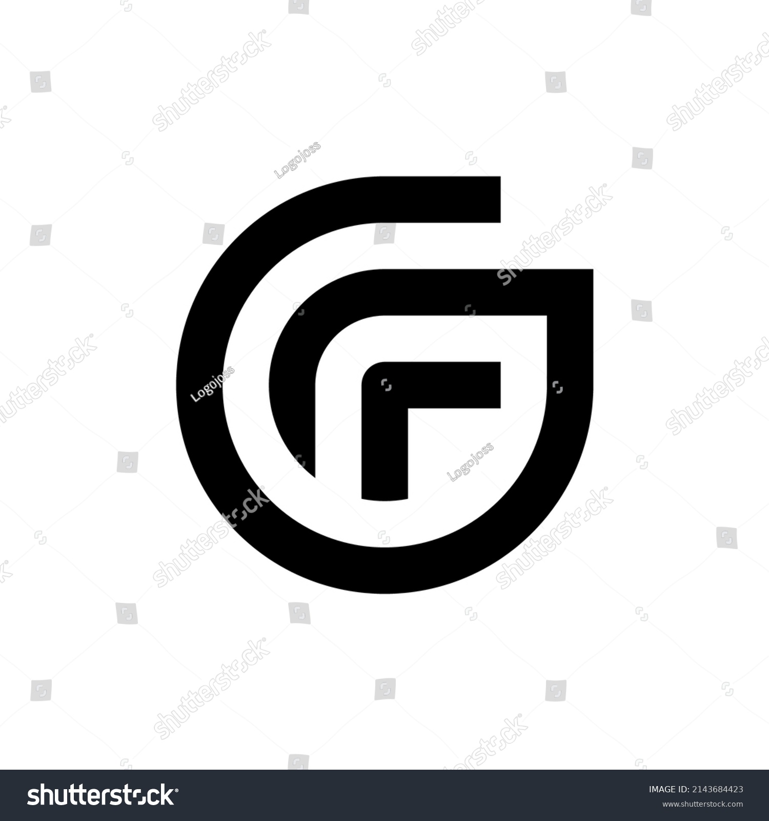 Creative Letter Gf Monogram Logo Stock Vector (Royalty Free) 2143684423 ...