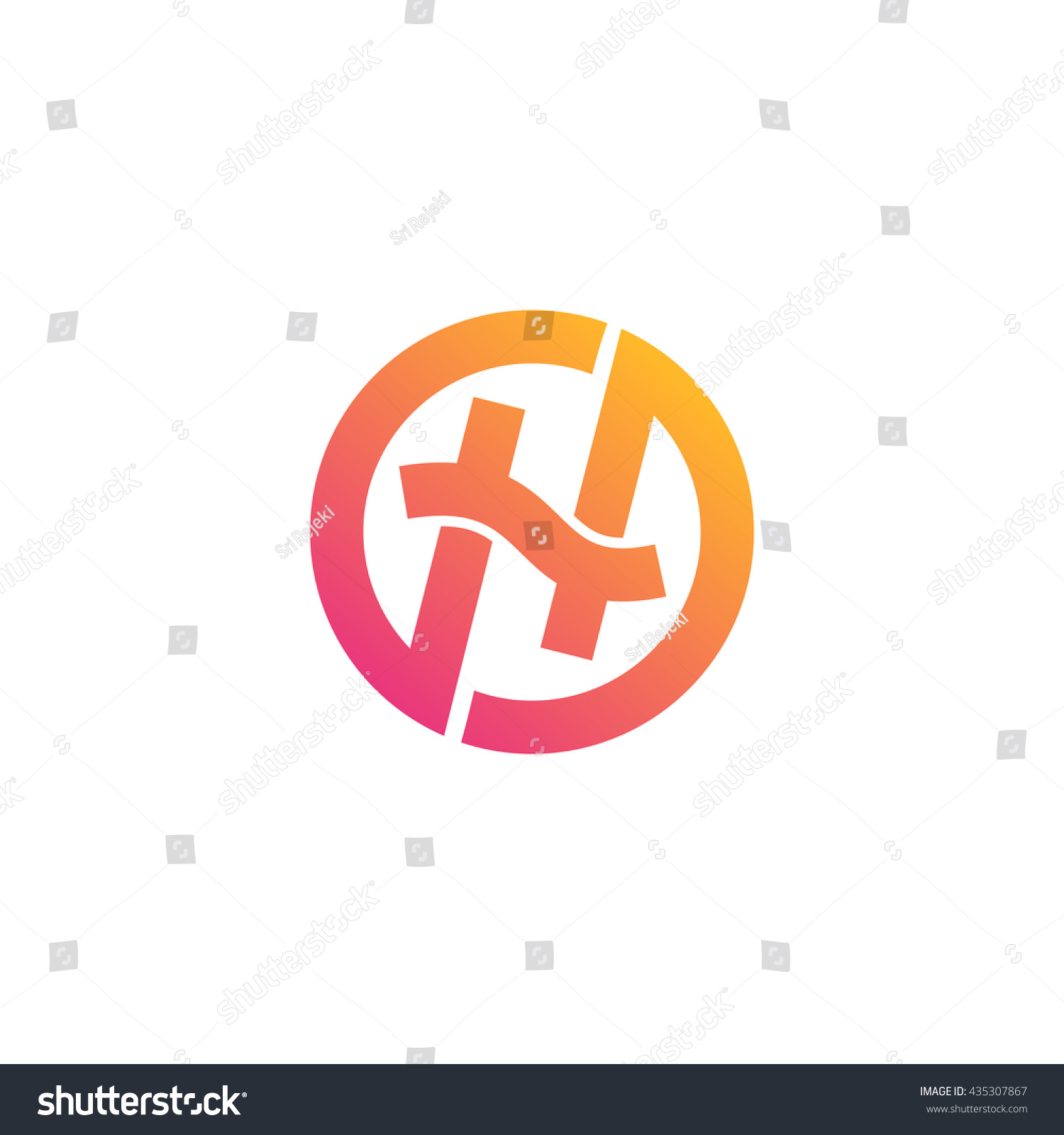 Creative Letter H Symbol Stock Vector (Royalty Free) 435307867 ...