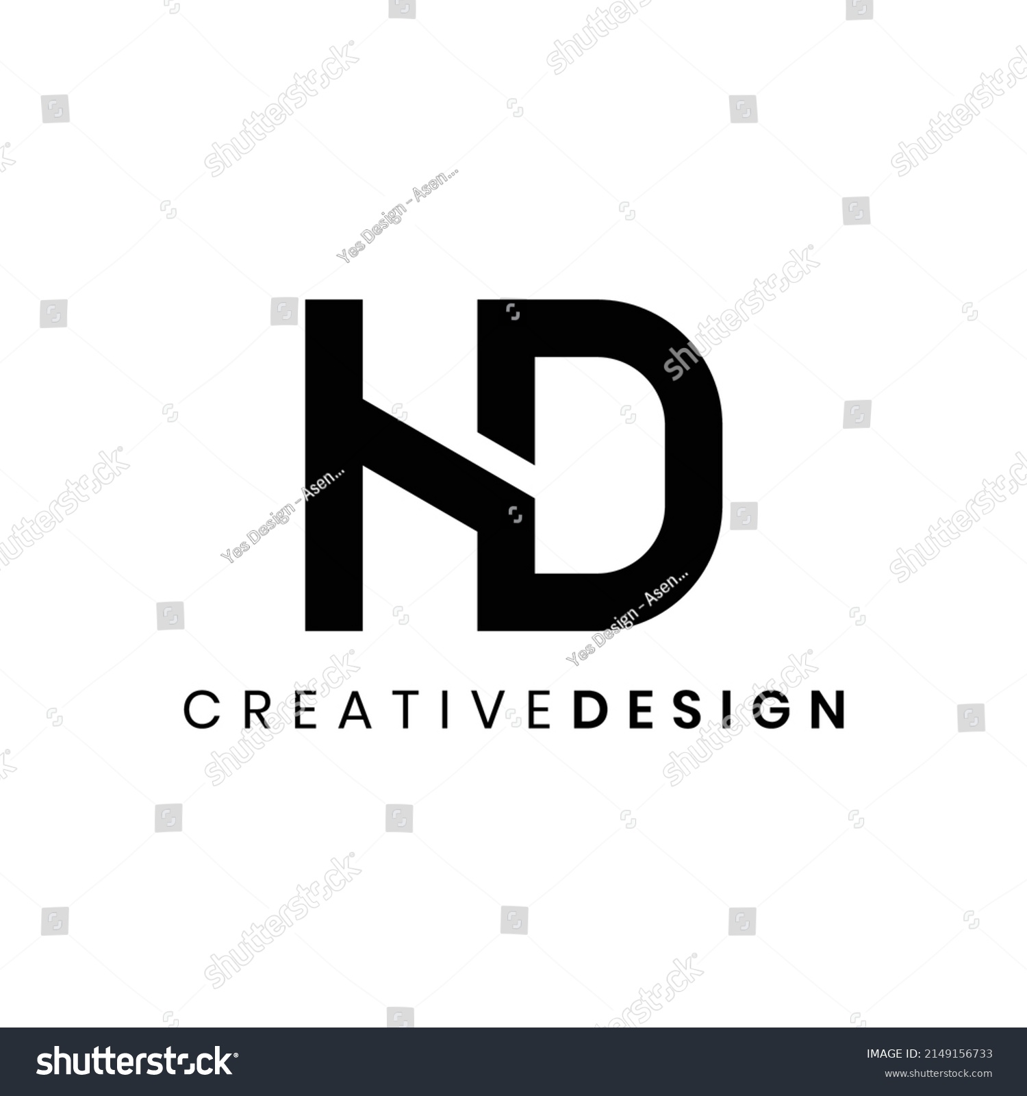 Creative Letter Hd Logo Design Vector Stock Vector (Royalty Free ...