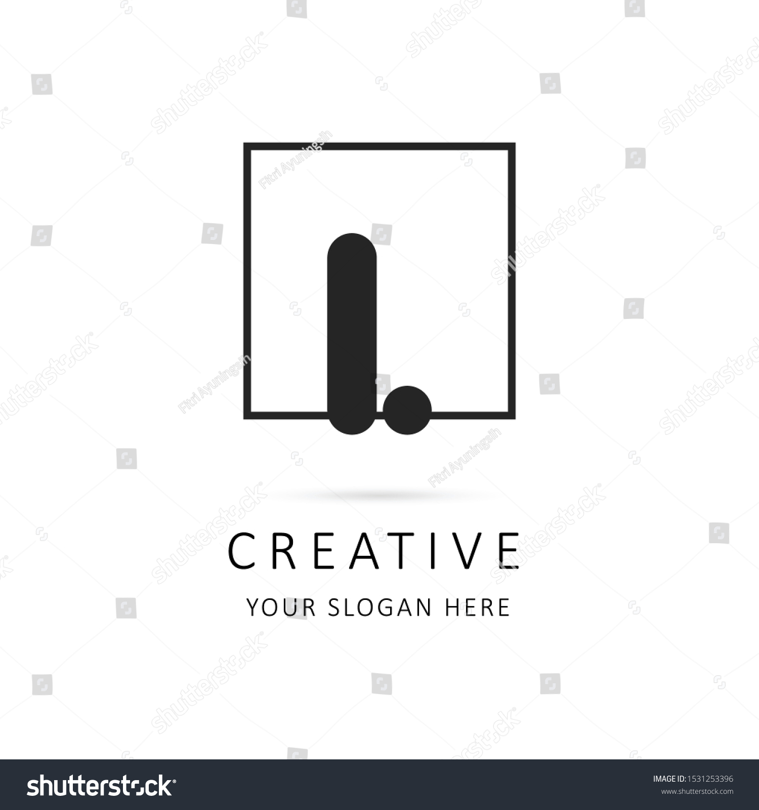 Creative Letter L Logo Square Shape Stock Vector (Royalty Free) 1531253396