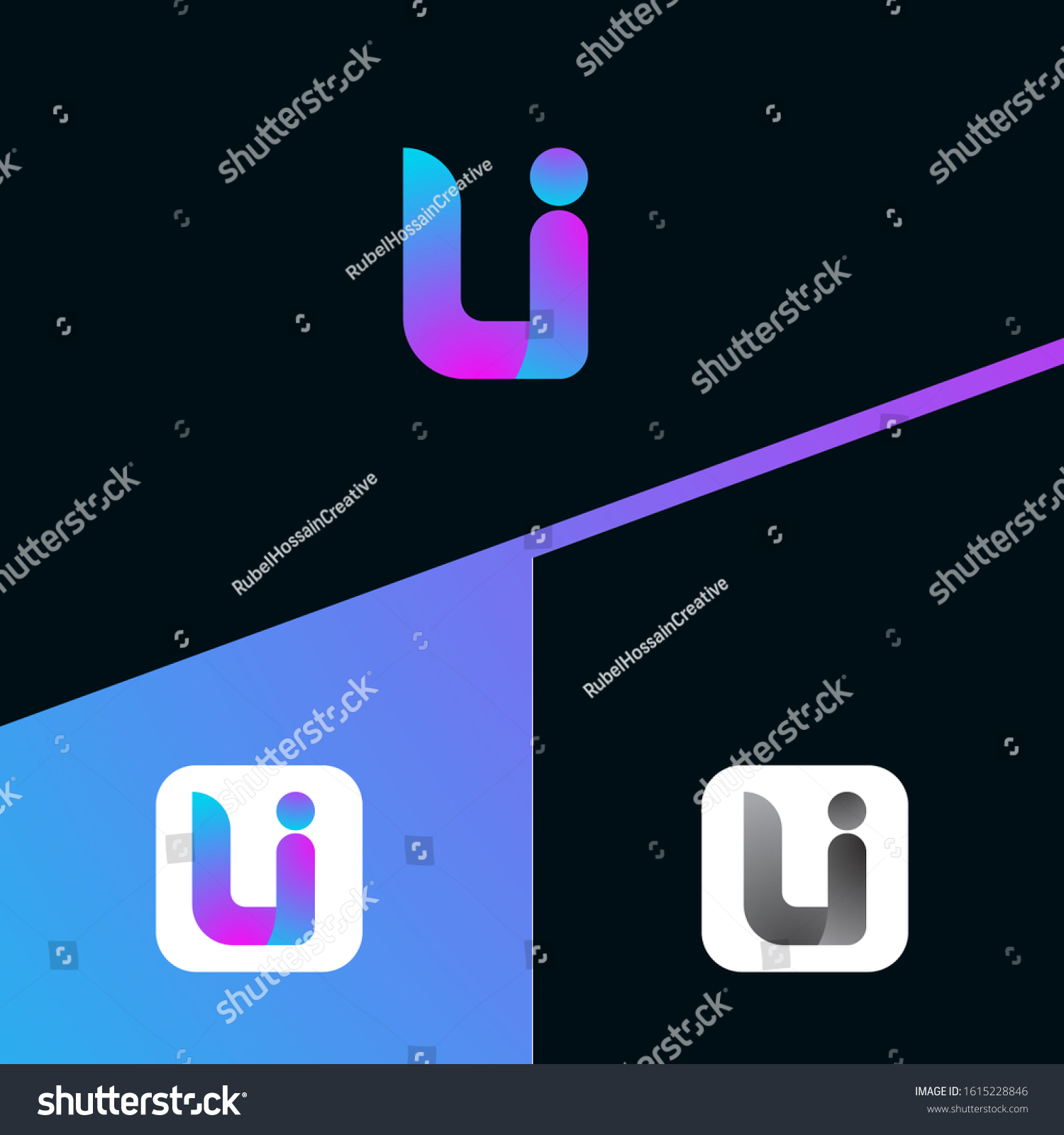 Creative Letter Li Logo Design Vector Stock Vector (Royalty Free ...